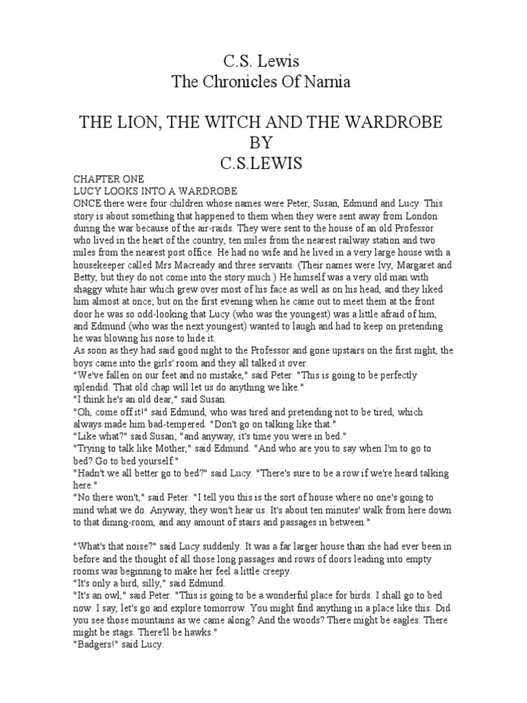 Narnia | PDF | C. S. Lewis | Business