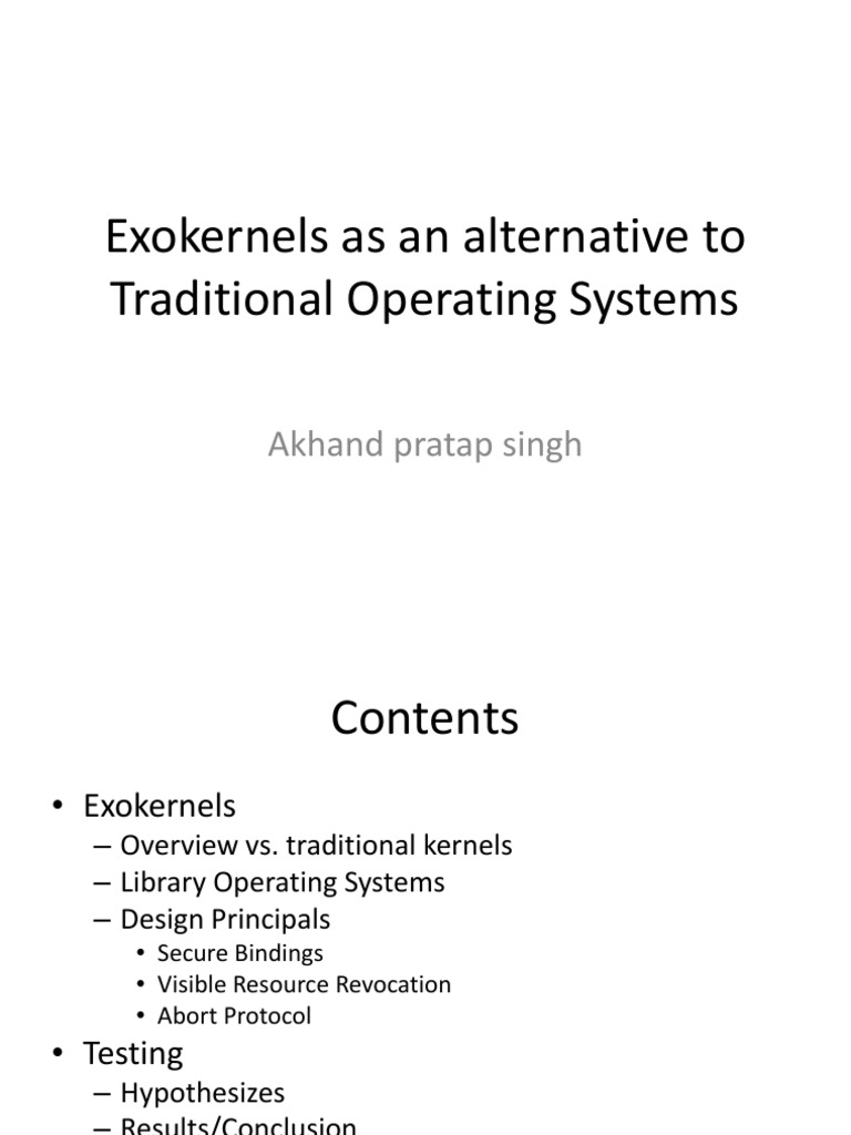 Exo Kernel | PDF | Kernel (Operating System) | Operating System