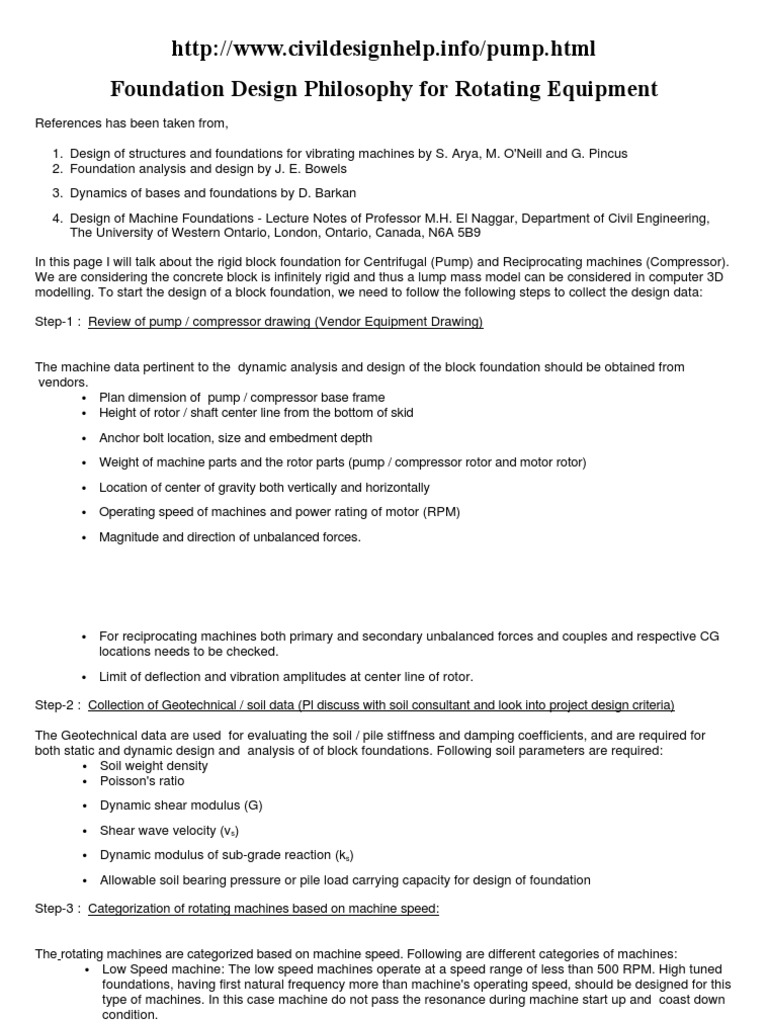 A Step-by-Step Guide to Designing Rigid Block Foundations for Rotating ...