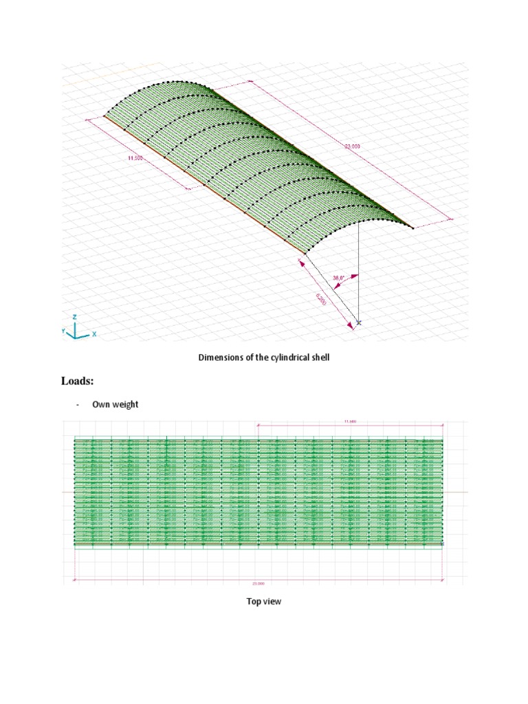 Cylindrical Shell Load Analysis Results | PDF | Mathematical Analysis ...