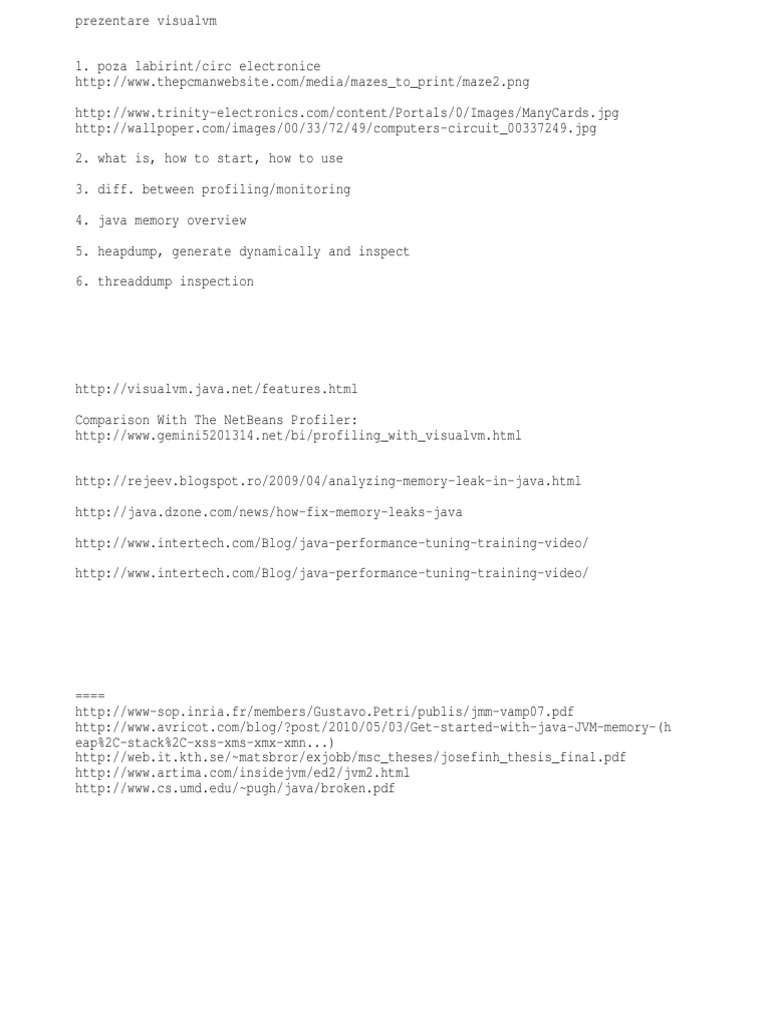 Visualvm Presentation | PDF | Computers