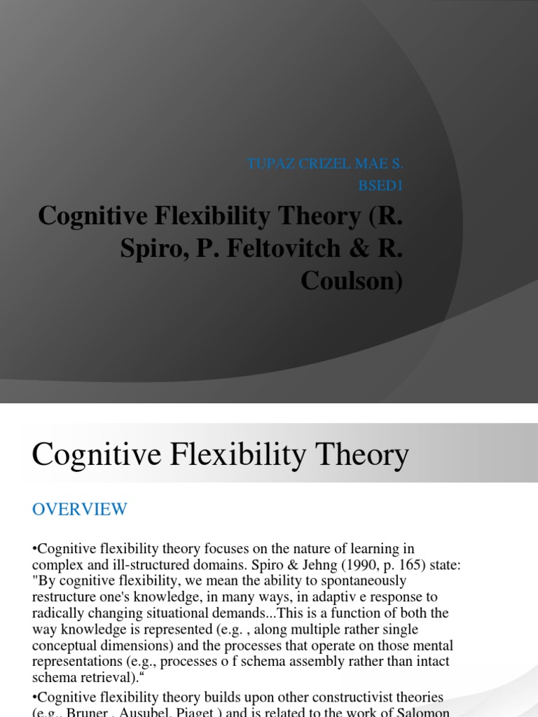 Cognitive Flexibility Theory (R | PDF | Constructivism (Philosophy Of Education) | Learning