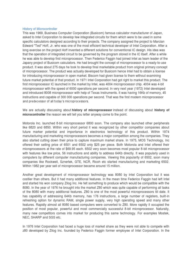 Microprocessor | PDF | Microcontroller | Read Only Memory