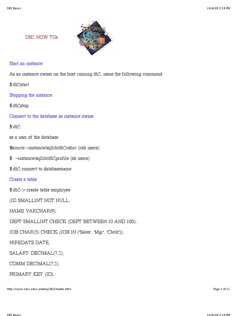 DB2 Basics | PDF | Database Index | Ibm Db2