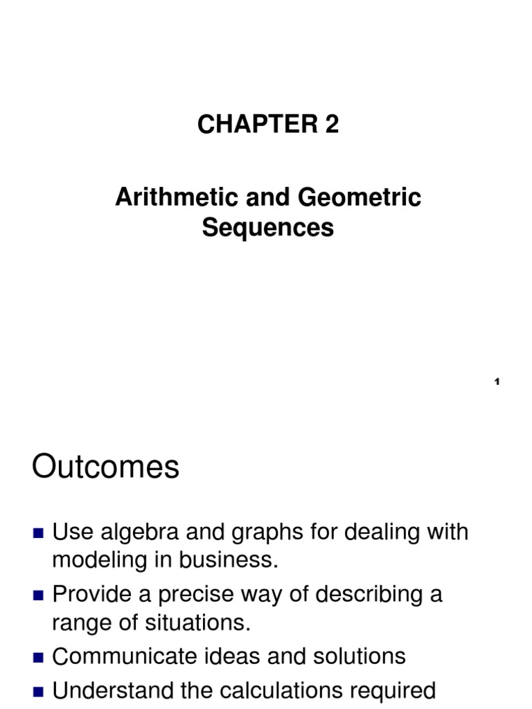 Chapter 2-Part 1 - Arithmetic and Geometric Sequences | PDF | Geometry ...