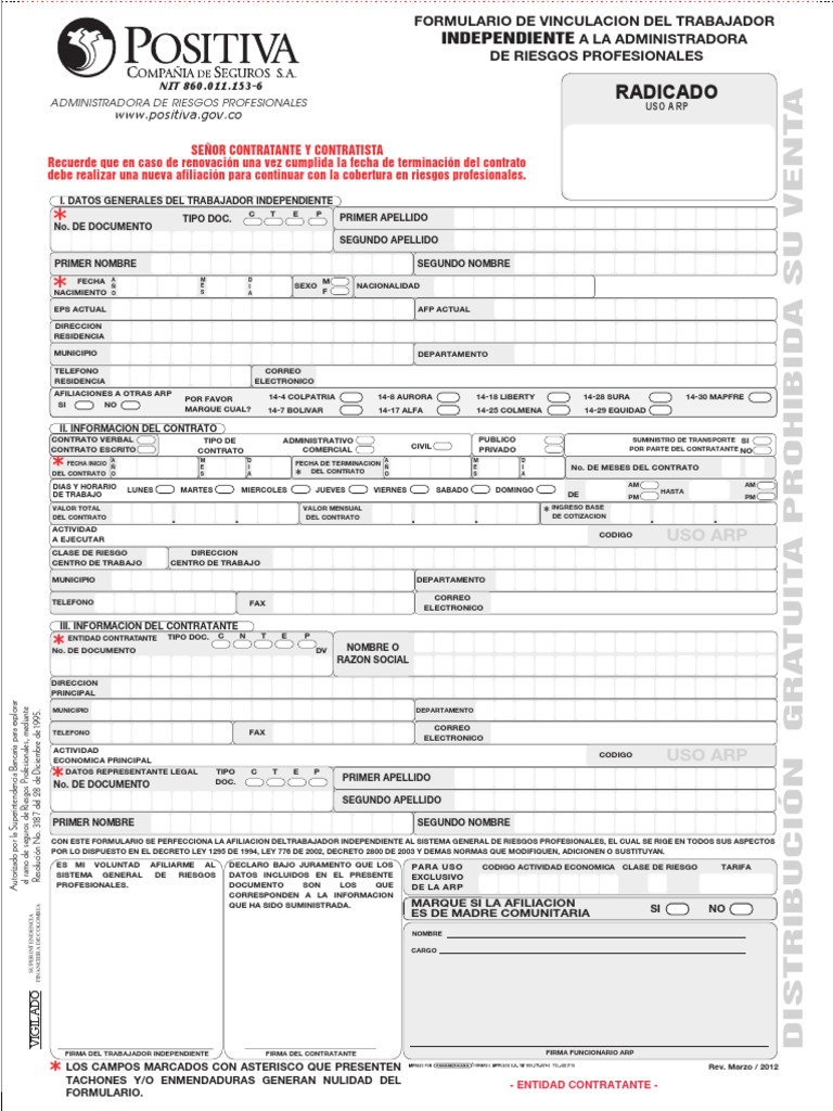 Formulario Arp | PDF | Gobierno
