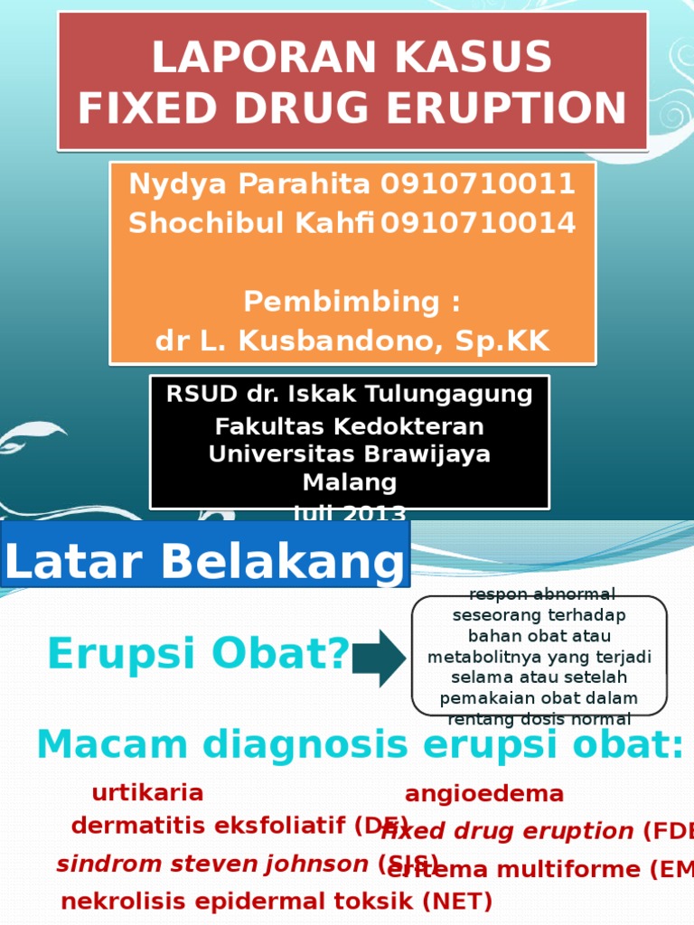Laporan Kasus Fixed Drug Eruption | PDF | Sains & Matematika
