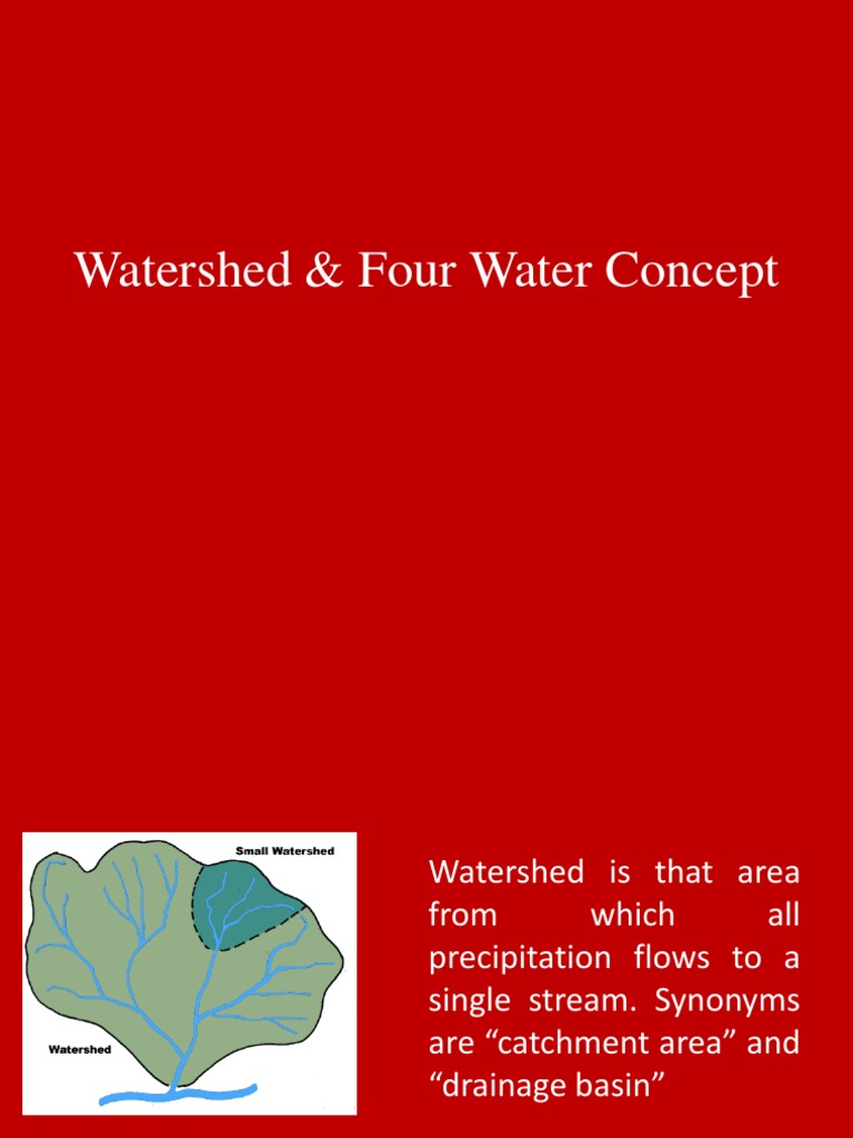 Watershed & Four Water Concept | PDF | Stream | Drainage Basin