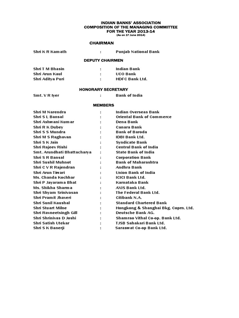 MC List As of 1st June 2014 | PDF