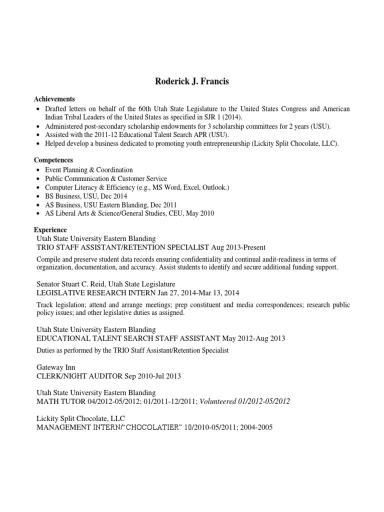 Resume Short | PDF