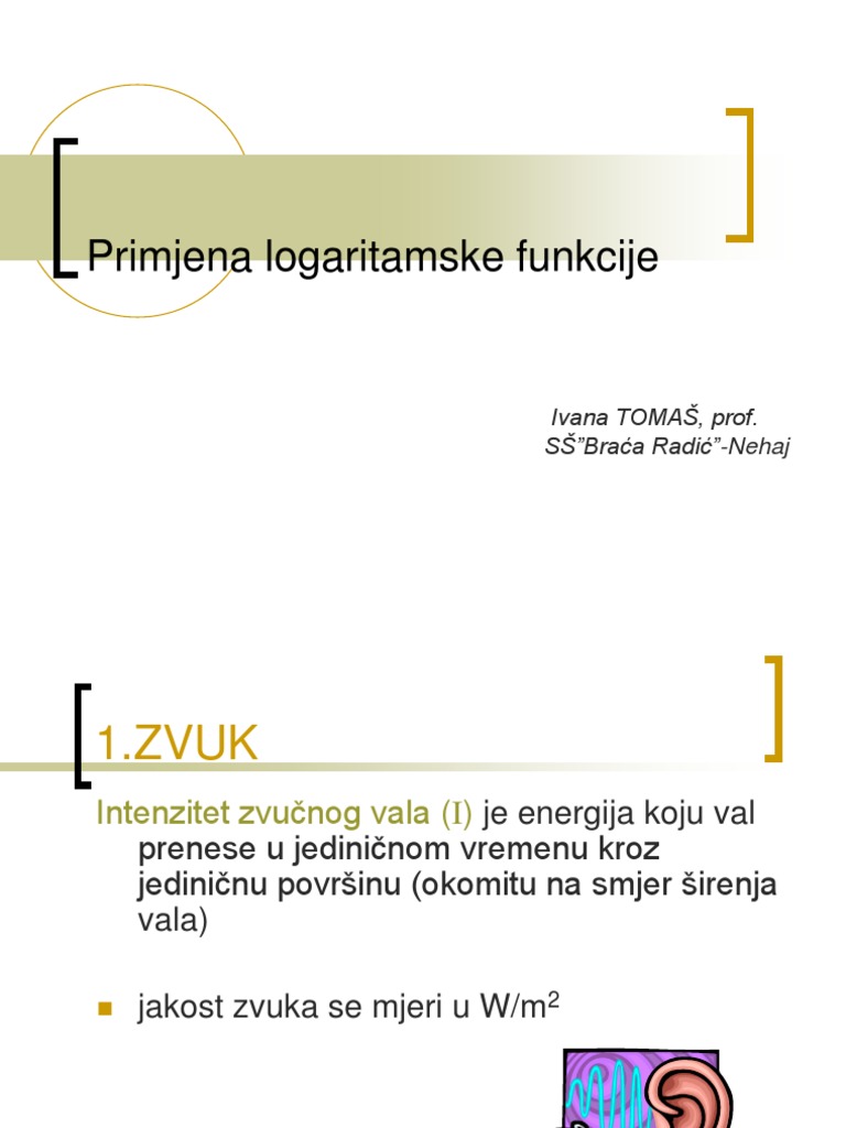 Primjena Logaritamske Funkcije | PDF