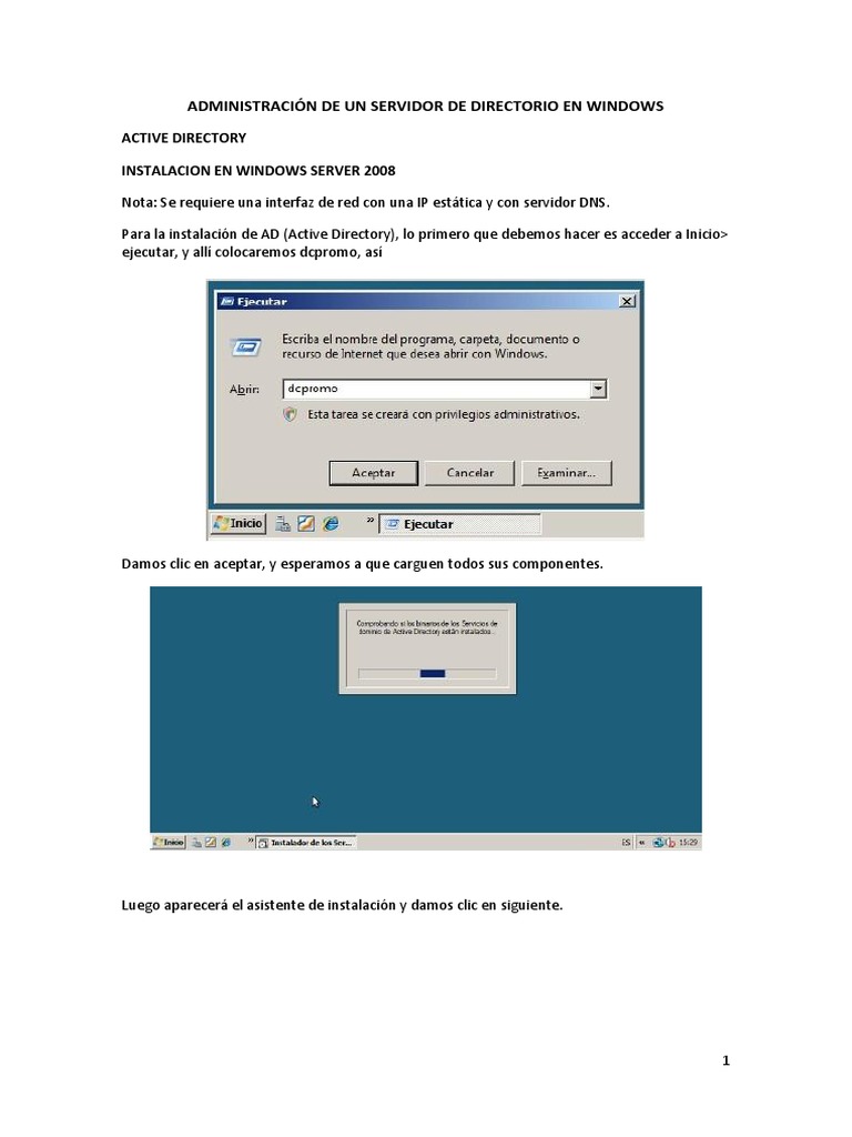 Active Directory Server 2008 | PDF | Directorio Activo | Contraseña