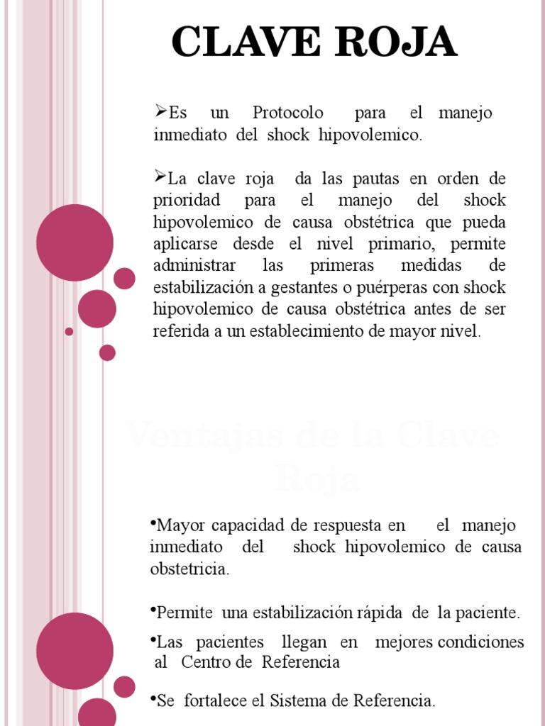 Protocolo Clave Roja en Obstetricia | PDF | Medicina CLINICA | Medicina