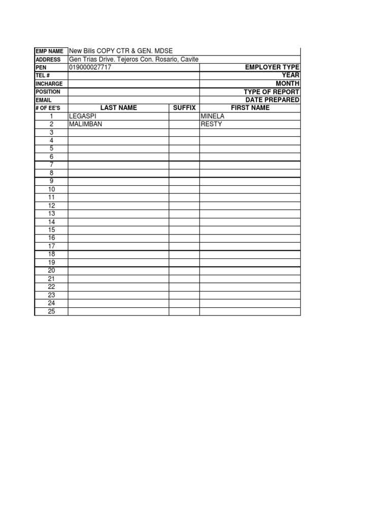 Philhealth Excel Format | PDF | Receipt | Government