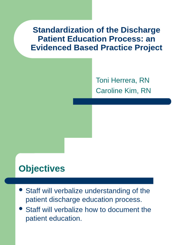 EBP project | Patient | Evidence Based Practice