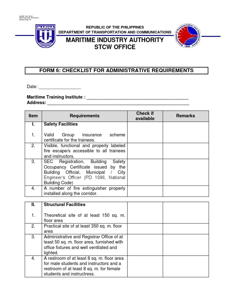 Checklist For Administrative Requirements | PDF | Public Key ...