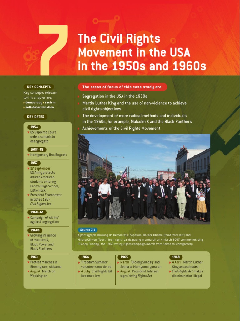 Civil Rights Movement in The USA in The 1950s and 1960s | PDF | African ...