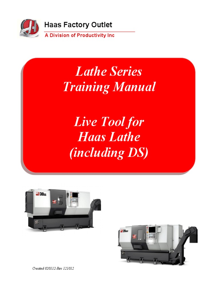 Training Manual for Live Tooling on Haas Lathes | PDF | Cartesian ...