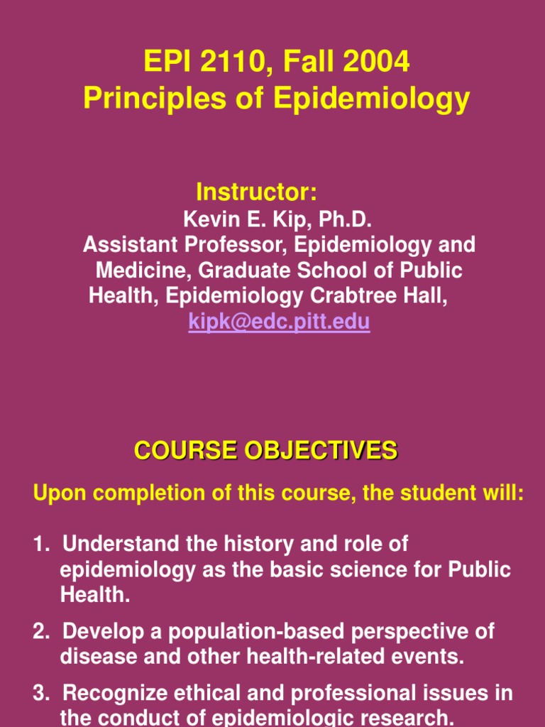 Principles of Epi | PDF | Epidemiology | Public Health