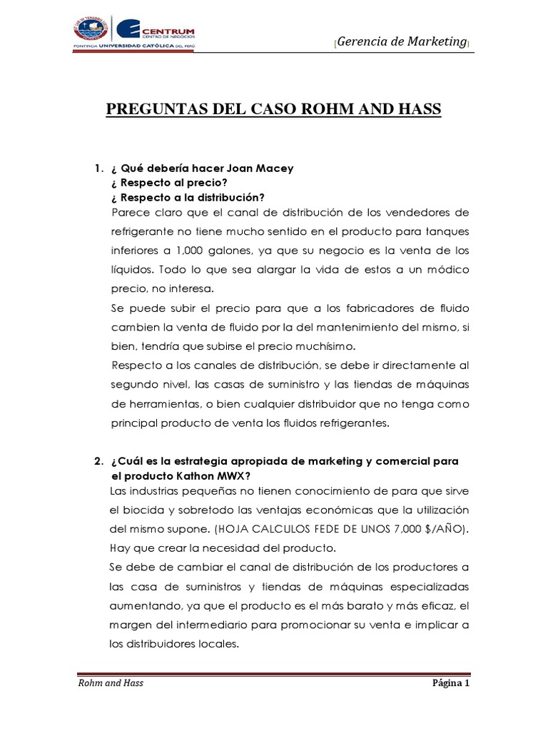 Estrategias de Marketing para Kathon MWX | PDF | Distribución ...