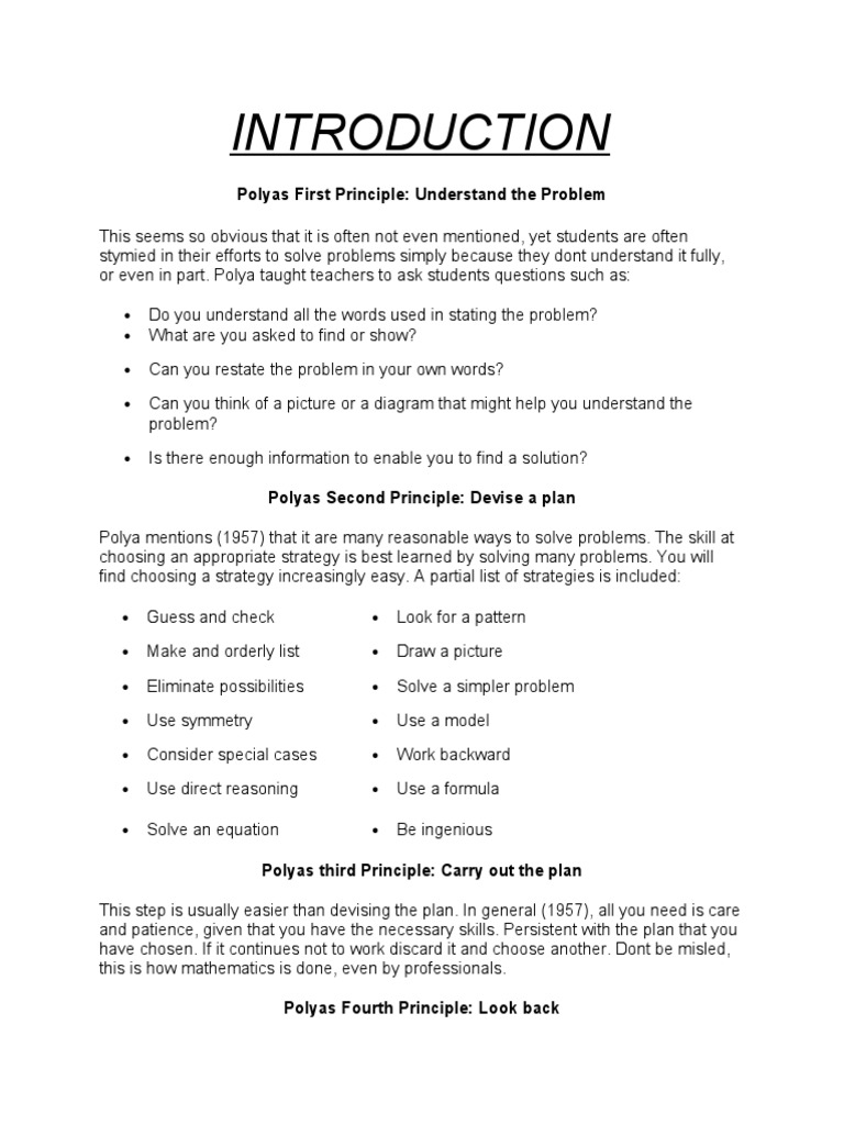Introduction To Problem Solving | PDF | Business