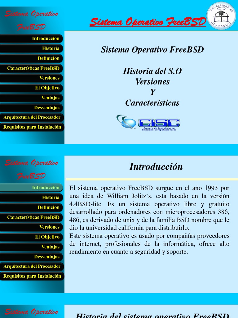 Sistema Operativo FreeBSD | Berkeley Software Distribution ...