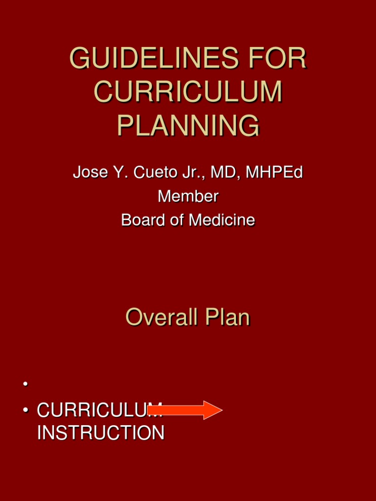 Guidelines Curriculum Planning | PDF | Instructional Design | Curriculum