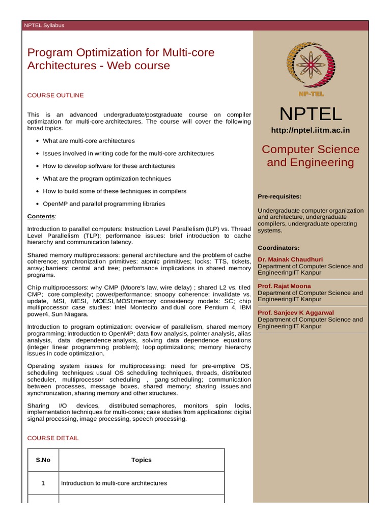 Cache Nptel | PDF | Multi Core Processor | Parallel Computing