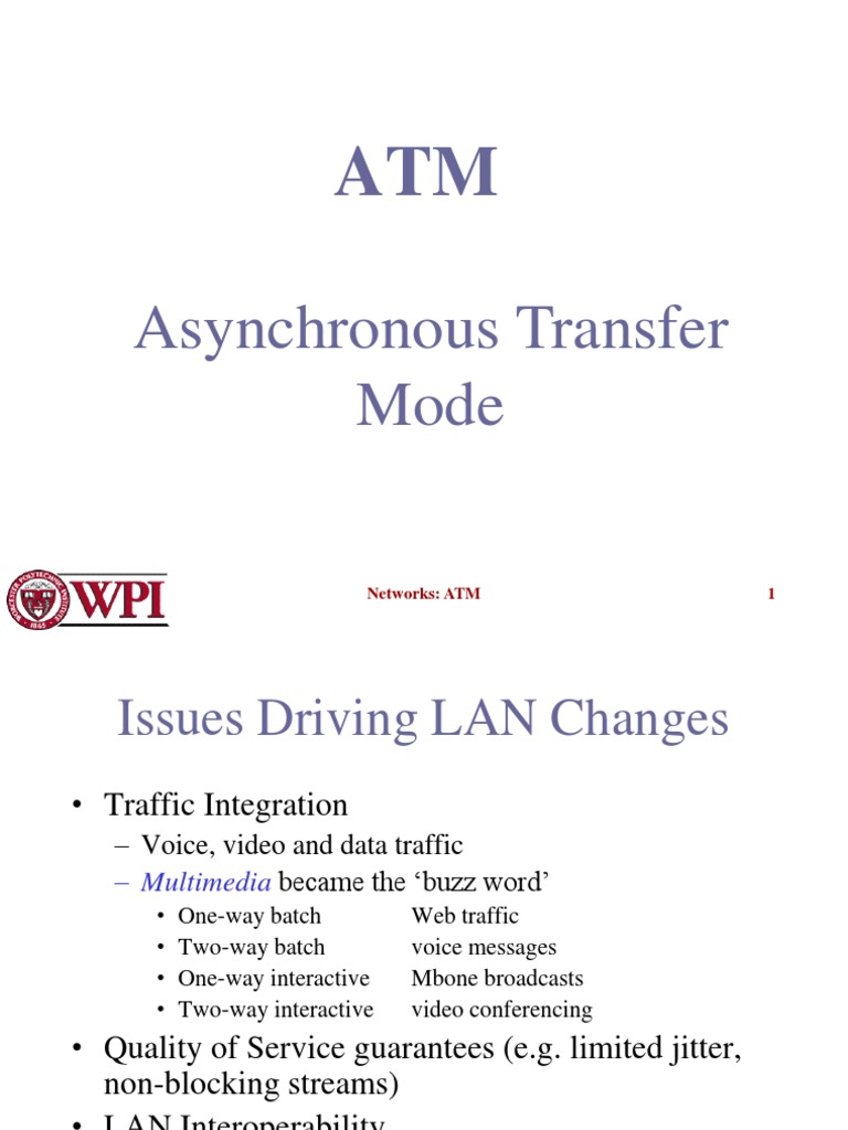 Asynchronous Transfer Mode: Networks: ATM 1 | PDF | Asynchronous Transfer Mode | Network Packet
