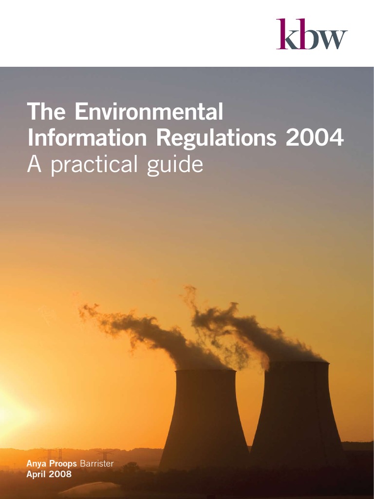 The Environmental Information Regulations 2004 - A Practical Guide ...