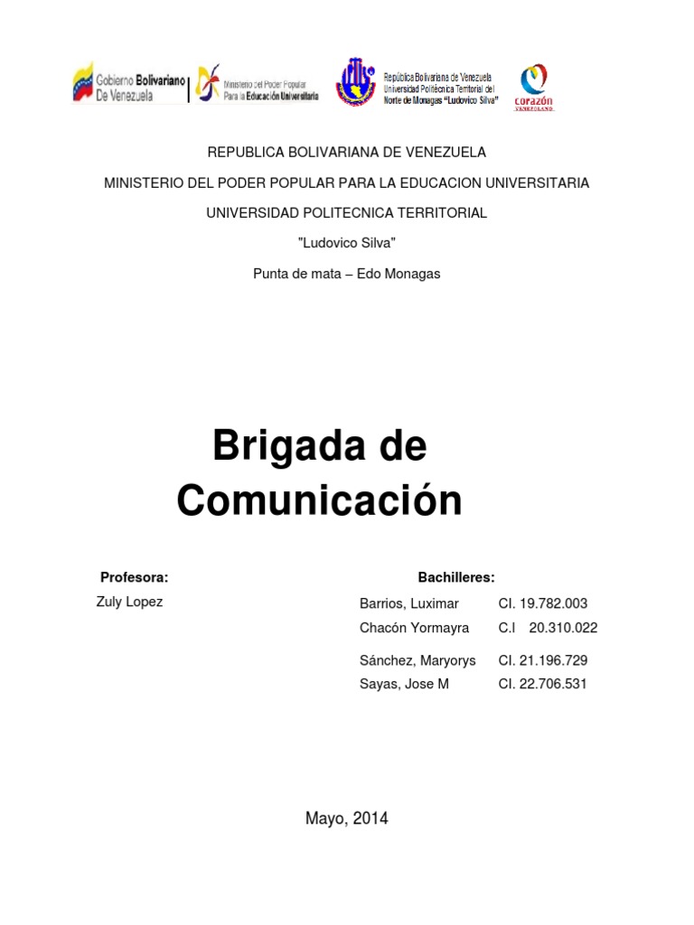Brigada De Comunicación Pdf Esfera Pública Gobierno