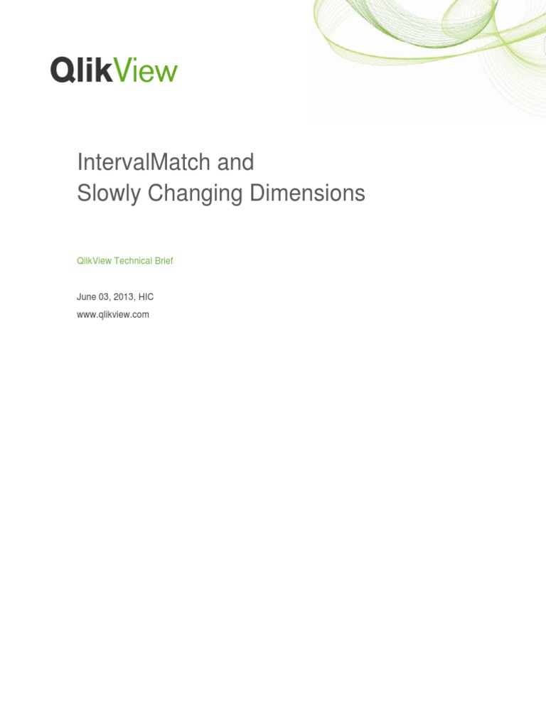 IntervalMatch and Slowly Changing Dimensions | PDF | Areas Of Computer Science | Computer ...