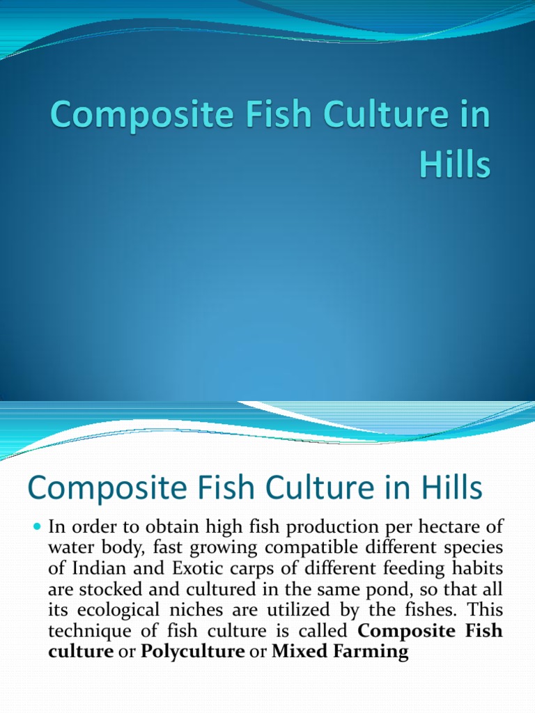 Composite Fish Culture in Hills | PDF | Manure | Pond