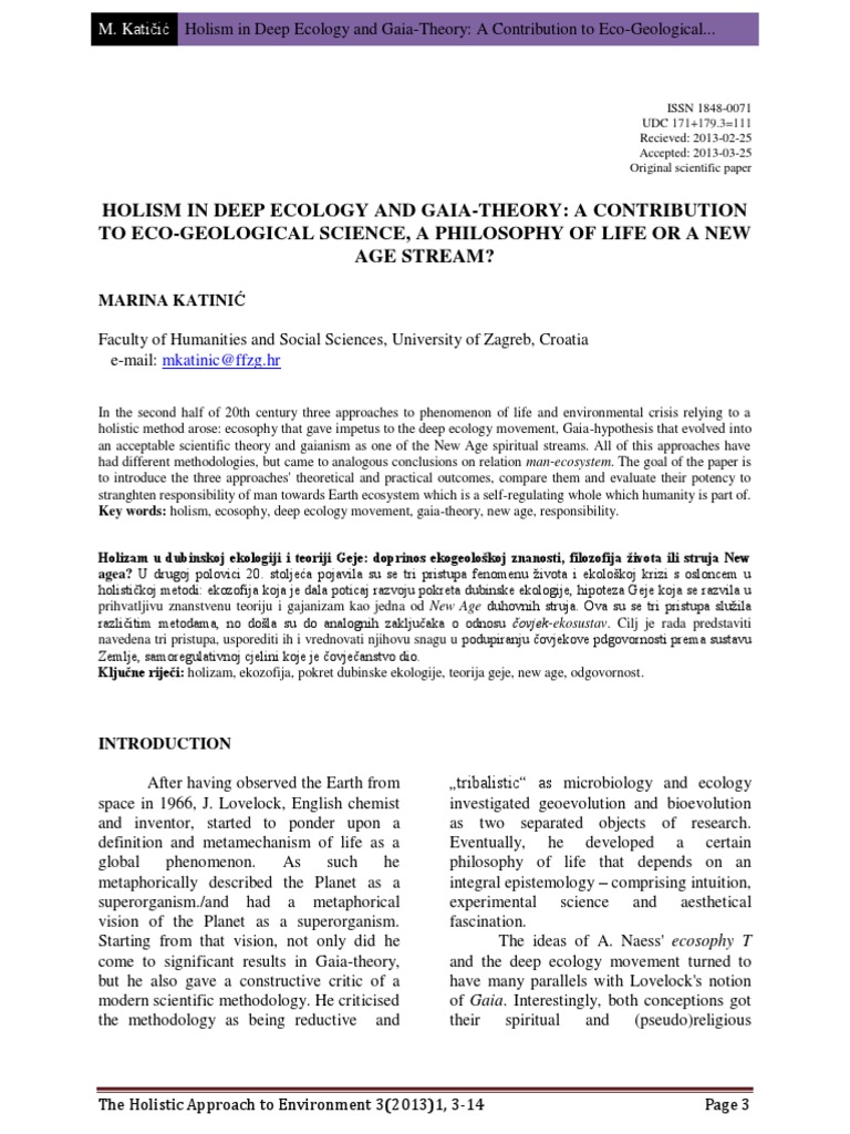 Gaia Theory | Gaia Hypothesis | Holism