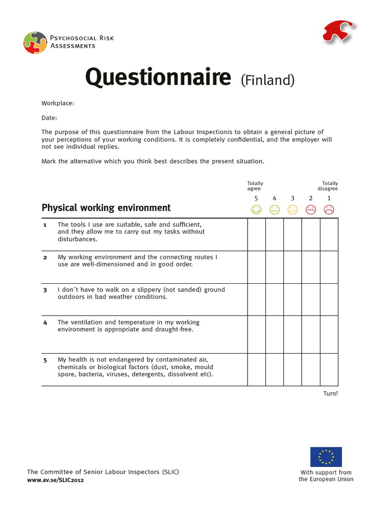 Stress Questionnaire | PDF | Human Factors And Ergonomics ...