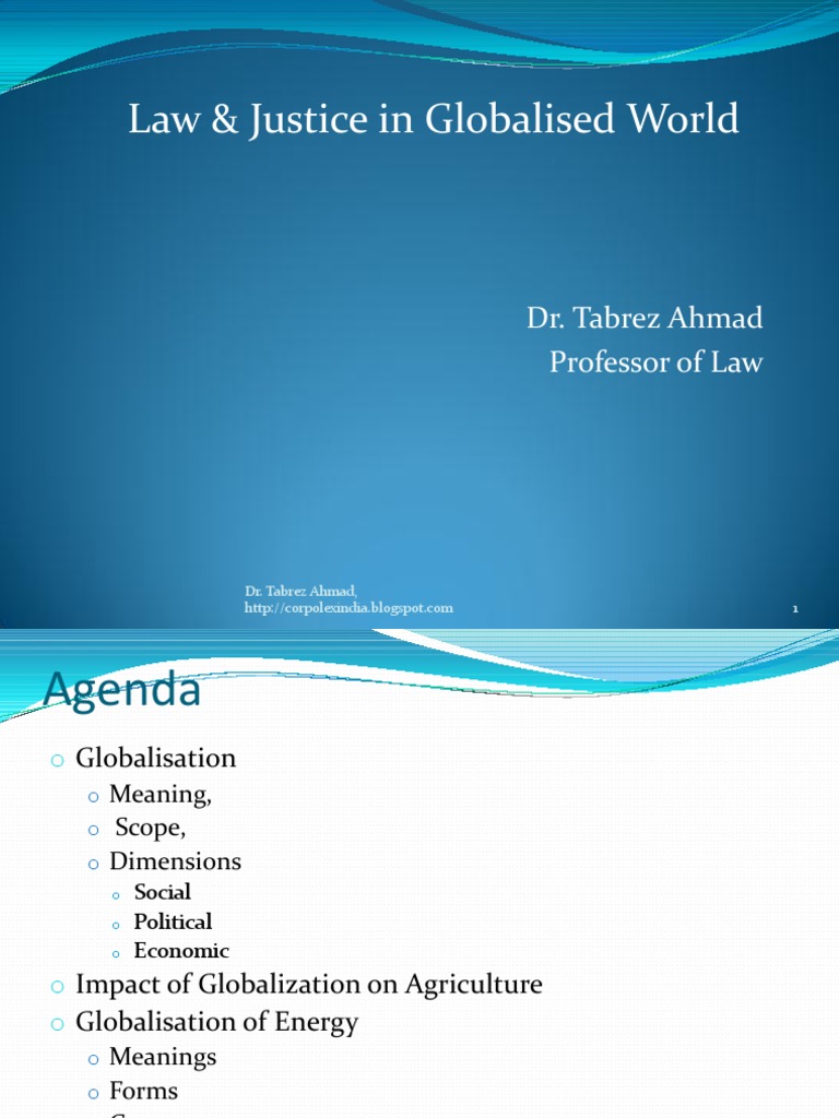 2nd Trimester Law & Justice in Globalised World | PDF | Globalization ...