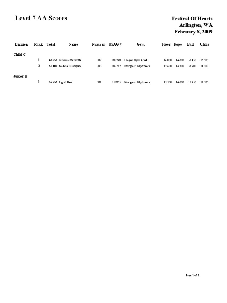 Level 7 Report AA | PDF