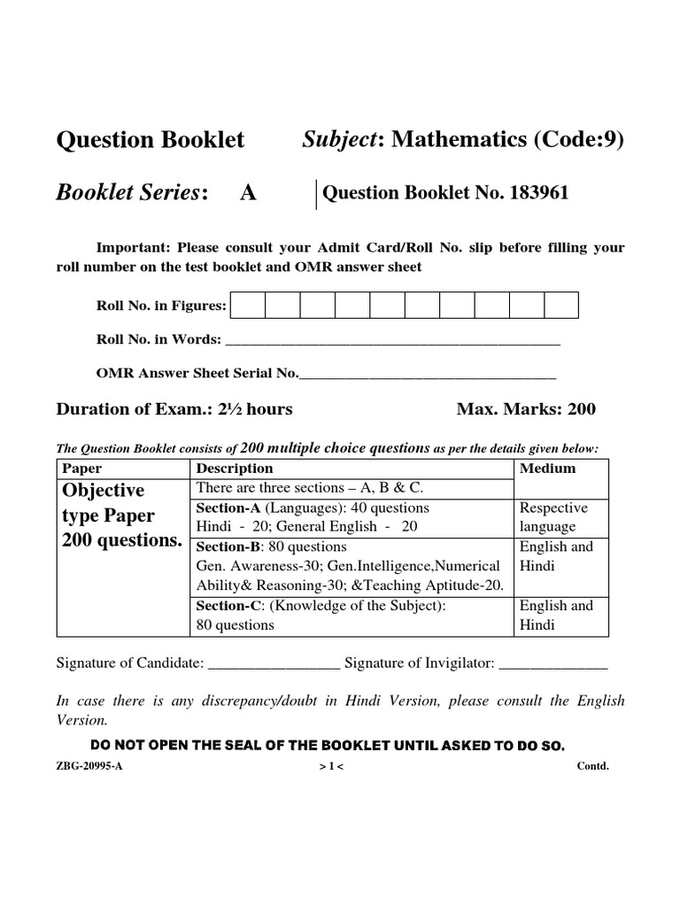PGT Math | PDF | Classroom | Modulation