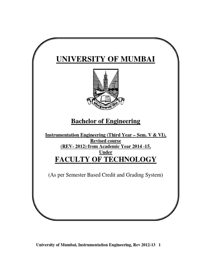 Inst Syllabus Mumbai University | PDF | Laplace Transform | Valve