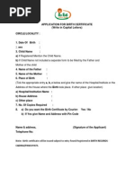 CDMA Birth Corrections Application Form Birth Details | PDF | Birth ...