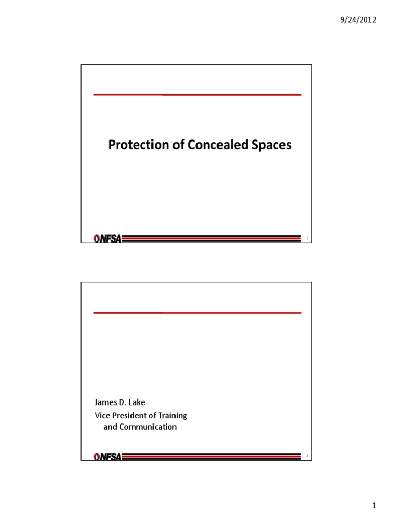 Concealed Spaces - Participant Guide | PDF | Fire Sprinkler System | Roof