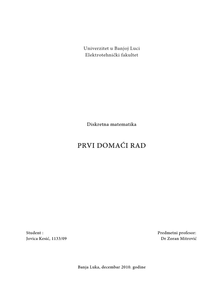 Diskretna Matematika | PDF