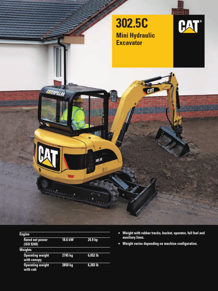 CAT 302.5C Mini Hydraulic Excavator | Vehicles | Mechanical Engineering
