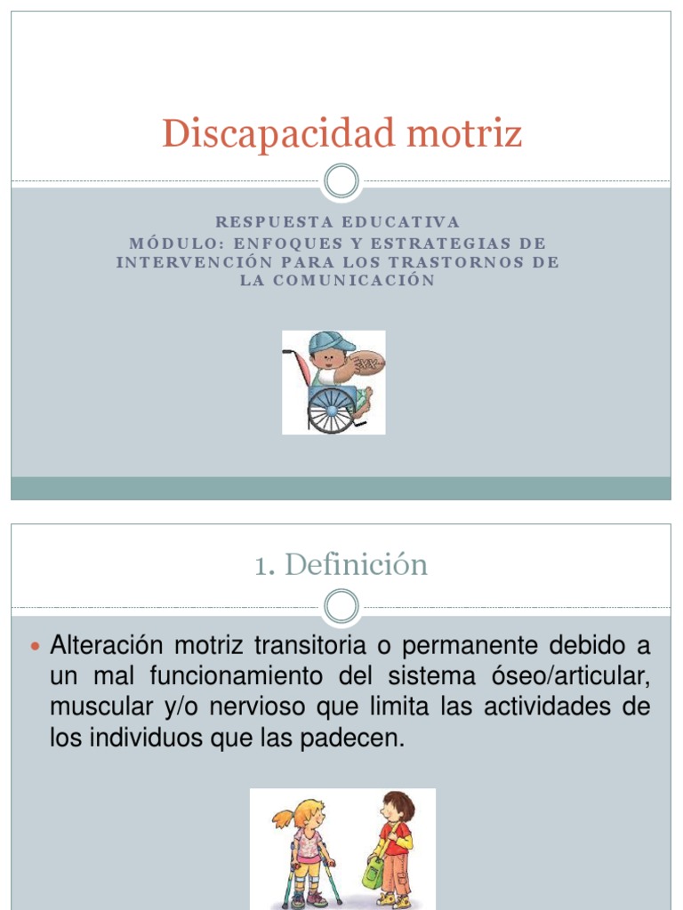 Estrategias para Discapacidad Motora | PDF | Parálisis cerebral | Invalidez