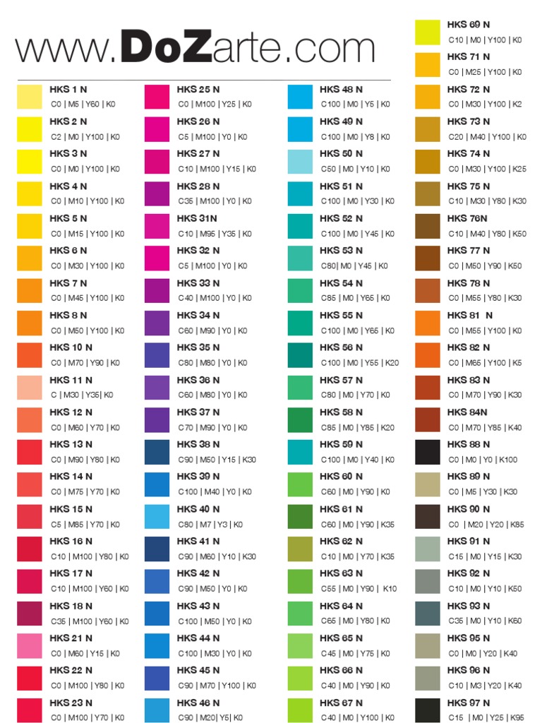 HKS Color Conversion | PDF