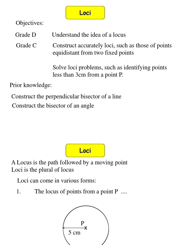 Understanding Loci and Their Applications | PDF | Angle | Elementary ...