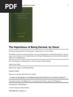 Importance of being earnest Script | PDF | The Importance Of Being Earnest