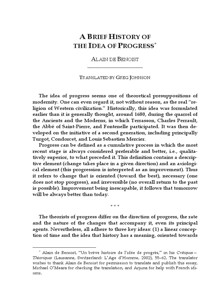 The Evolution of the Progress Concept | PDF | Reason | Positivism