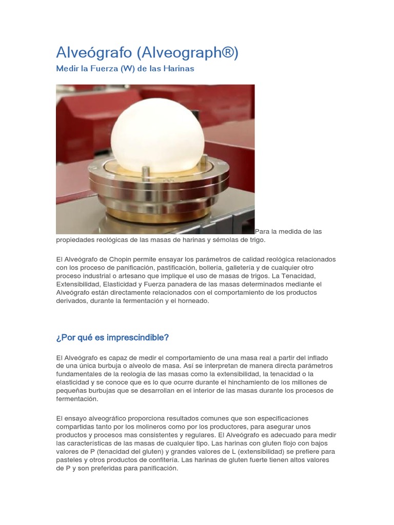 Alveógrafo | PDF | Gluten | Cereales