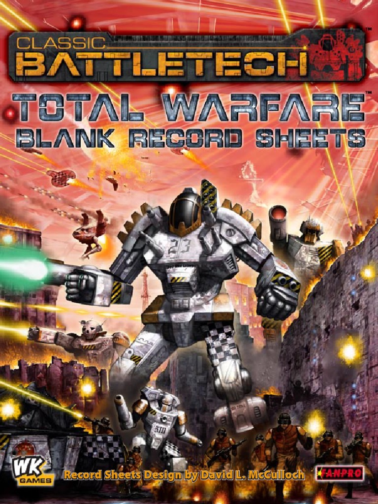 Blank Mech Sheets | PDF | Battle Tech | Tanks